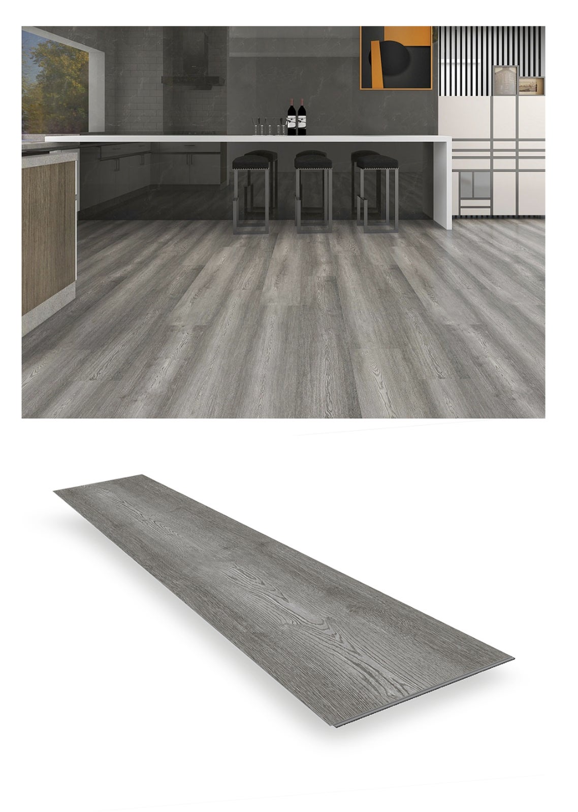 2,782m² Sol vinyle clipsable effet bois chêne moyen – 4,5 mm ...