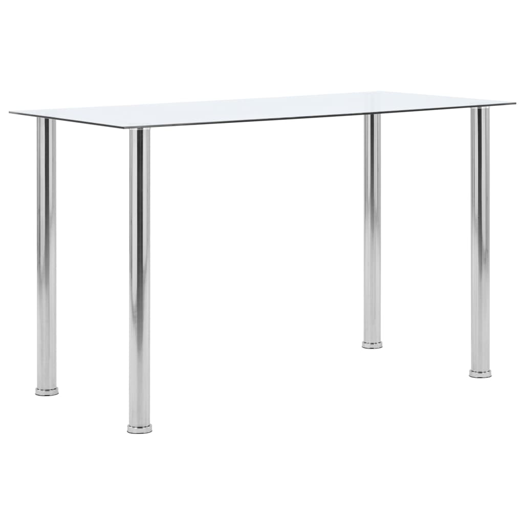 Table à manger Transparent 120x60x75 cm Verre trempé | Leroy Merlin