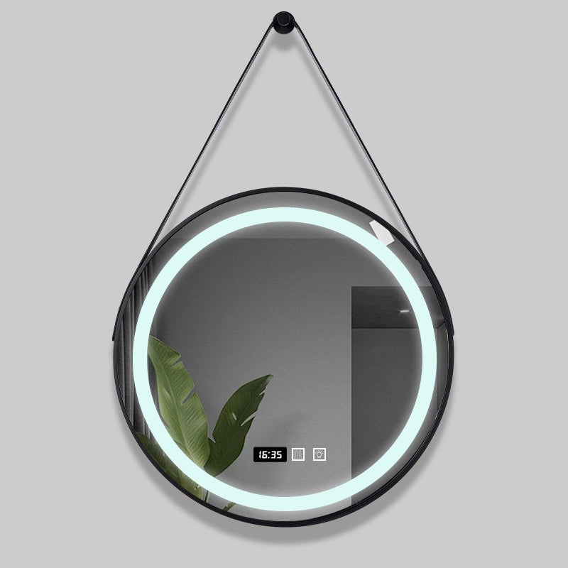 Miroir de Salle de Bain LED - Miroir Suspendu Rond - Avec Fonction Anti ...