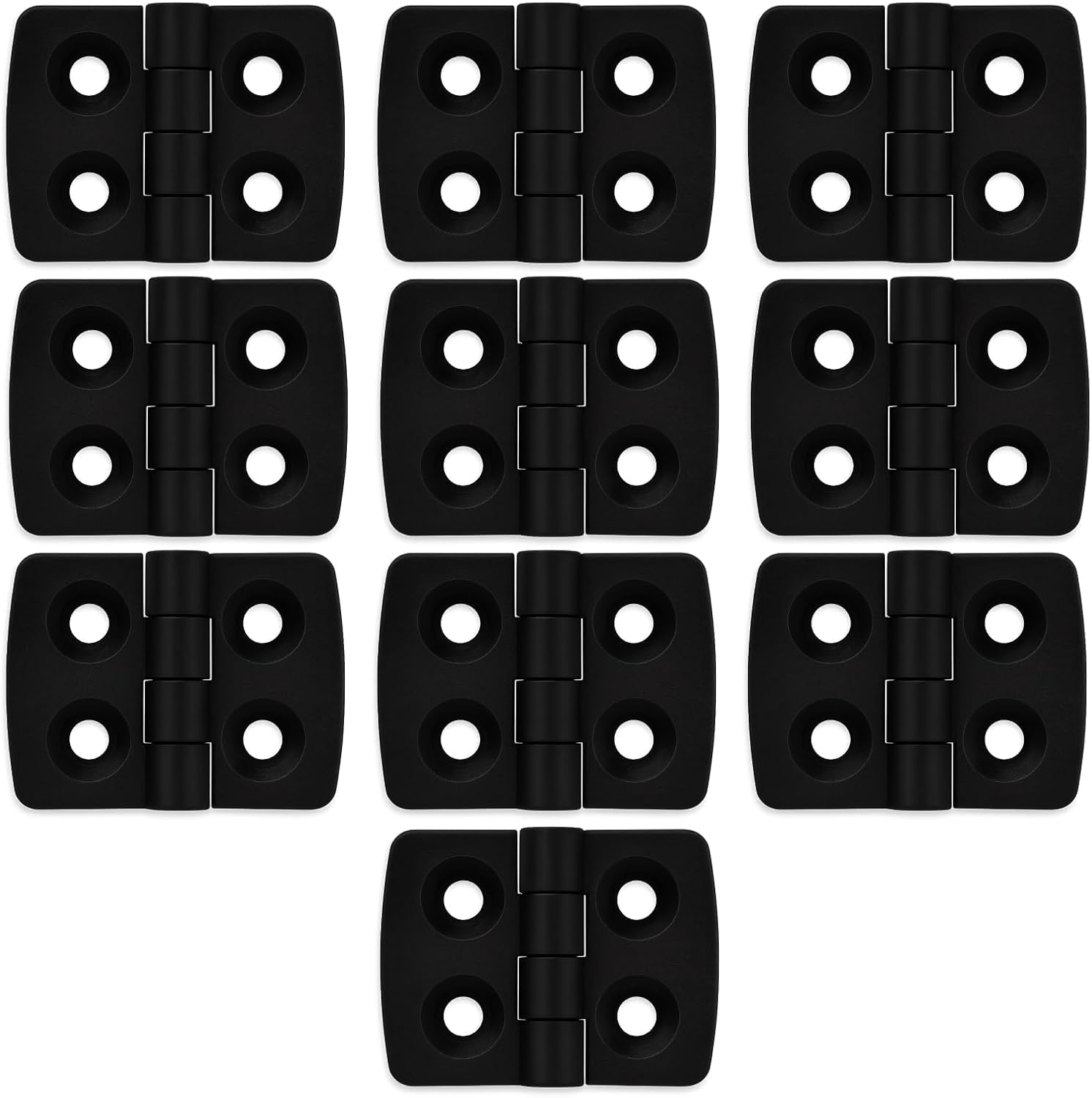 10x Charnières en plastique mini 30x40mm noires, charnières combinées ...