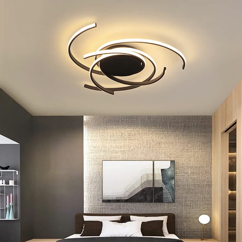 Lampadario moderno a LED da 72 W in alluminio con montaggio a filo ...