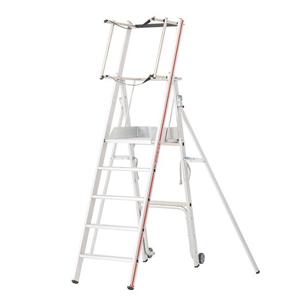 Escabeau PIRL 5 marches - Hauteur max. de travail 3.16m - 838305 ...