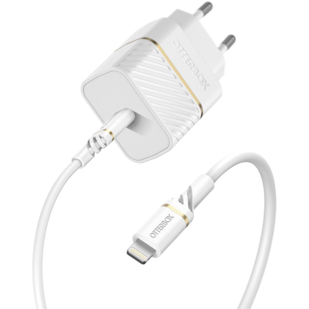 Chargeur USB C OTTERBOX USB-C 20W + Cable Lightning blanc | Leroy Merlin