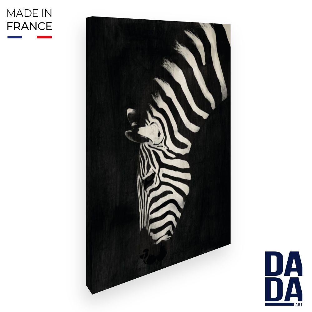 Toile Rayures zèbre / 100x140cm / Fabriqué en France / DADA ART | Leroy ...