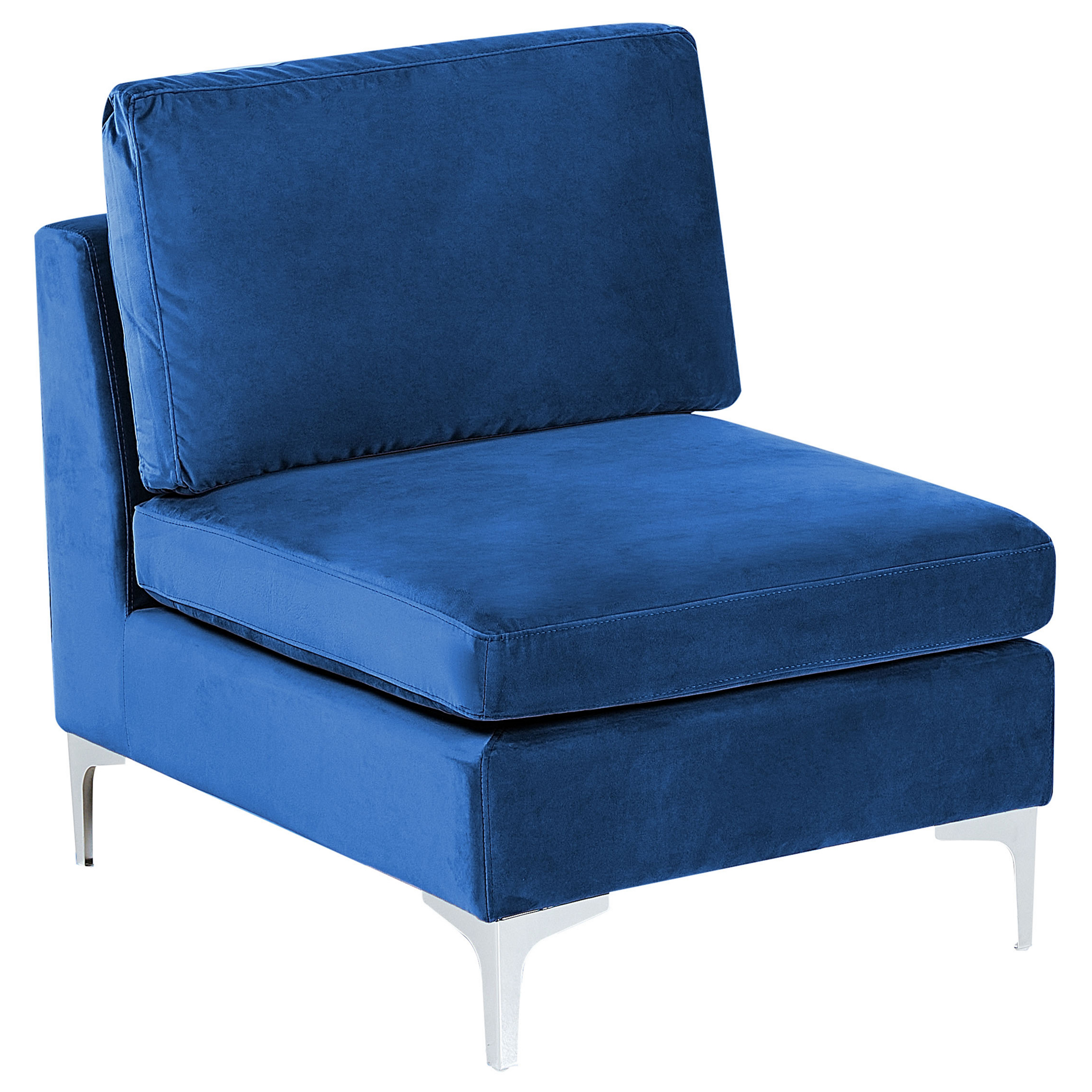 Beliani Sillón modular EVJA Terciopelo Azul marino | Leroy Merlin