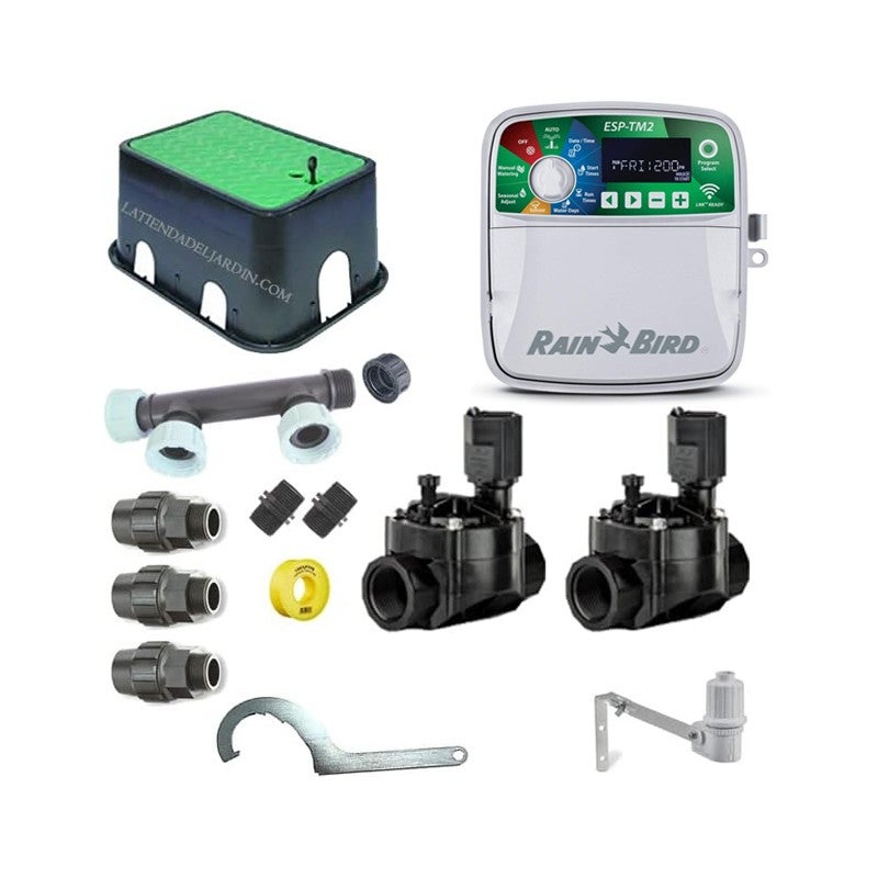 Kit d'arrosage automatique professionnel Rain Bird avec 2 zones 24v ...