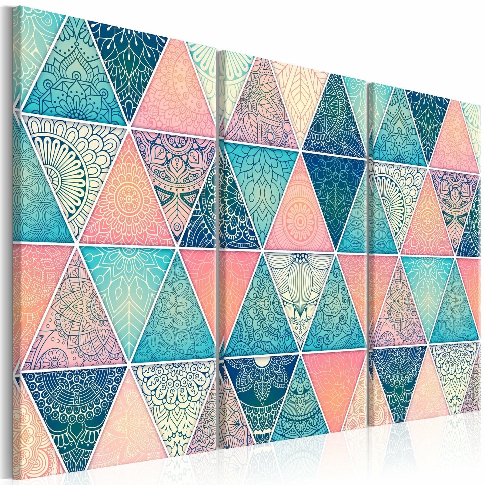 Tableau triangles orientaux - 90 x 60 cm | Leroy Merlin
