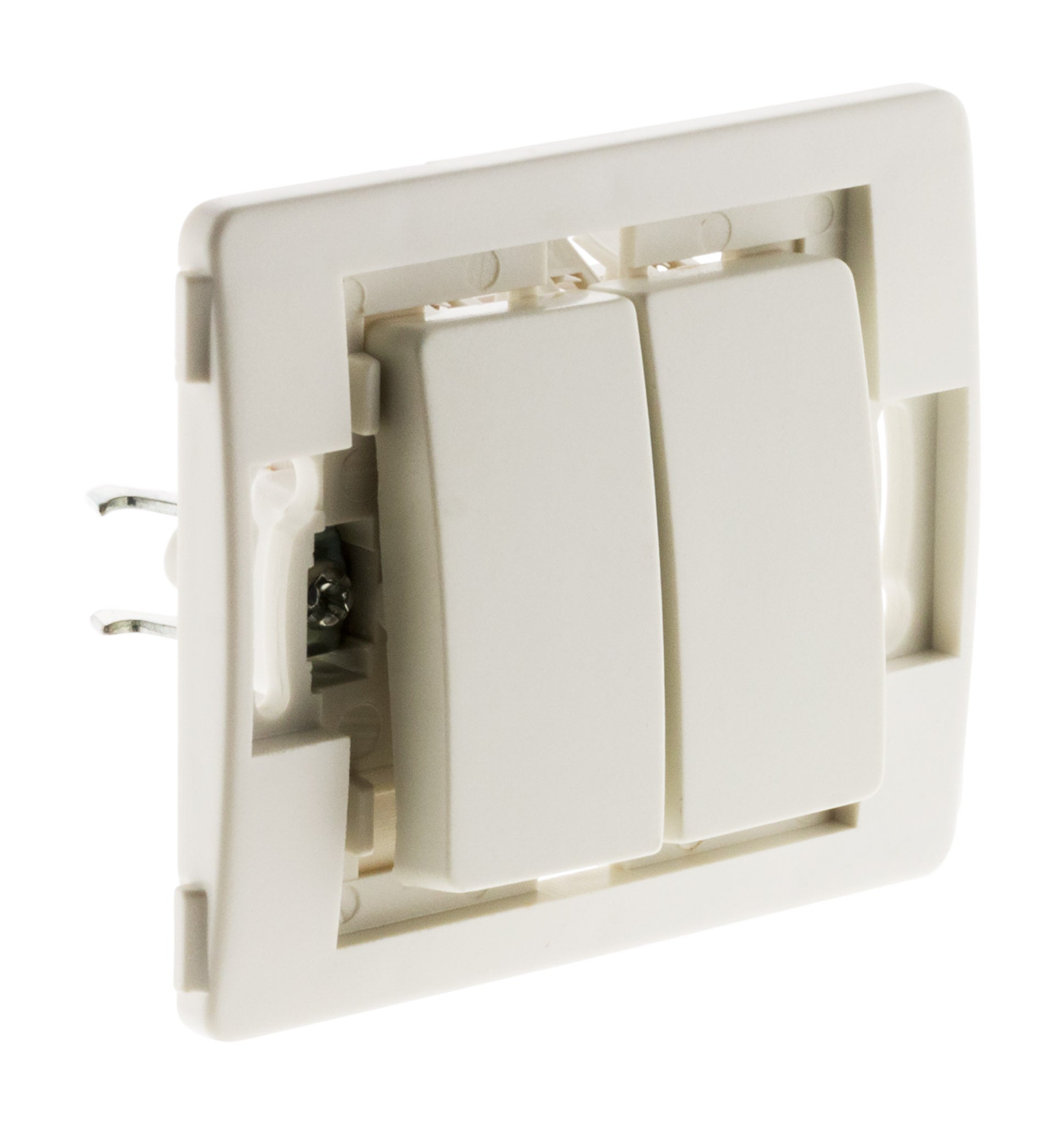 Interruptor doble vaivén Venus bornes automáticas composable blanco - Venus - Zenitech | Leroy ...