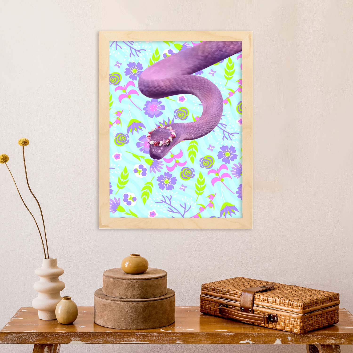 Lámina Serpiente Funky Pósters Con Collages De Pop Art Fondos Con ...