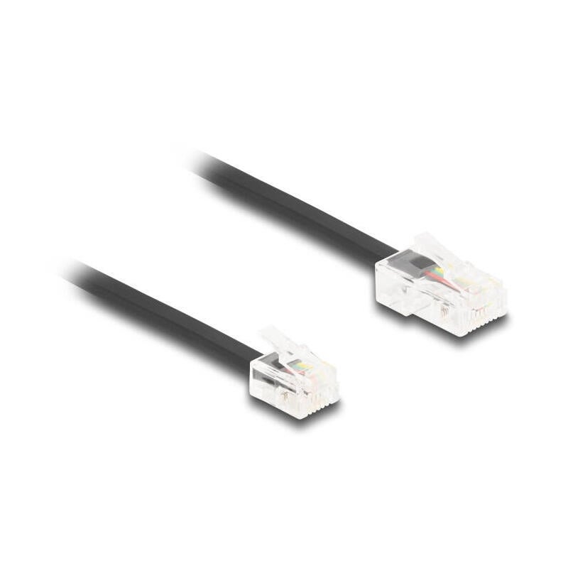 Delock 88039 cable telefÓnico de rj45 macho a rj11 macho negro 10 m ...