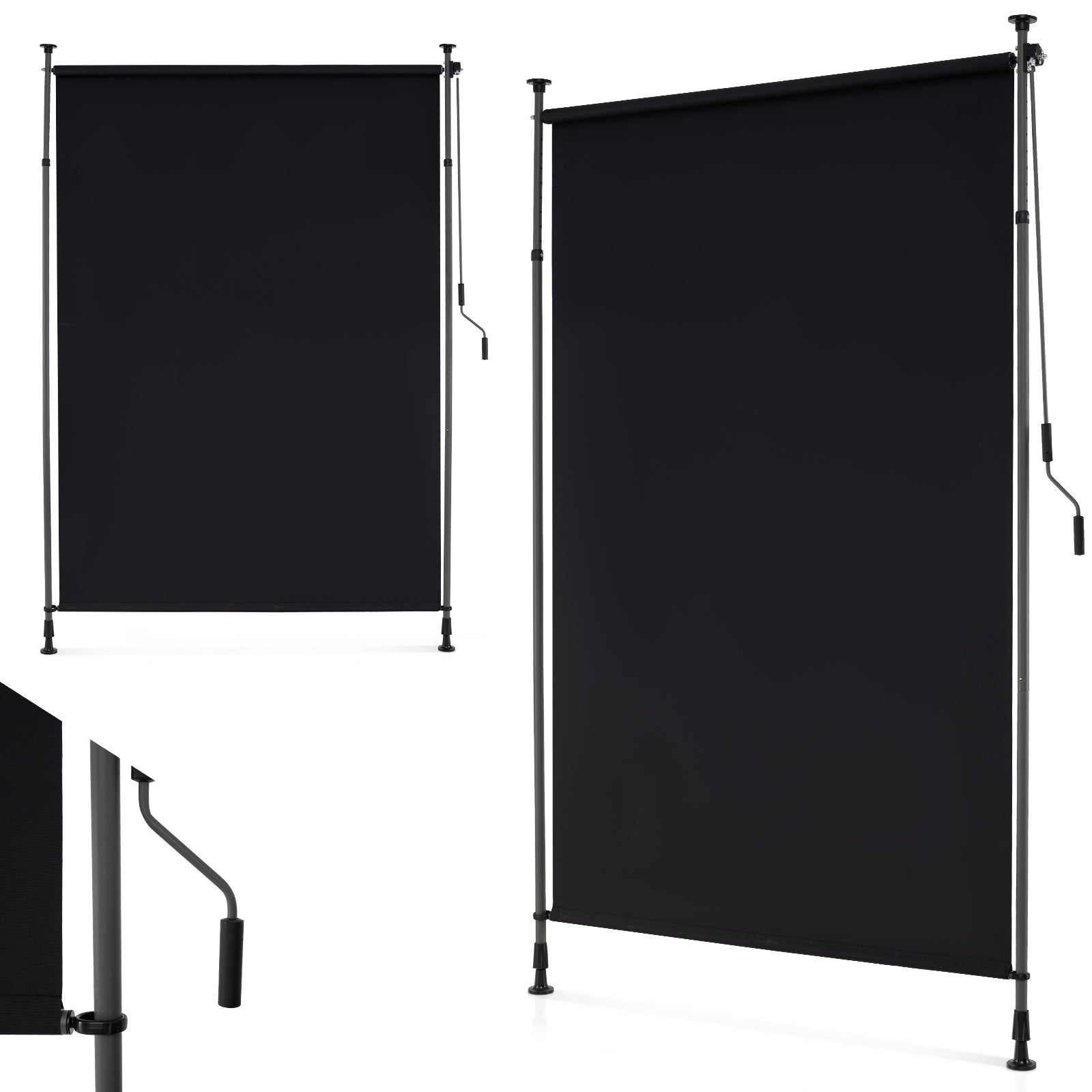 Store Auvent Vertical Manivelle Hauteur Réglable 200 X 220-310 CM ...