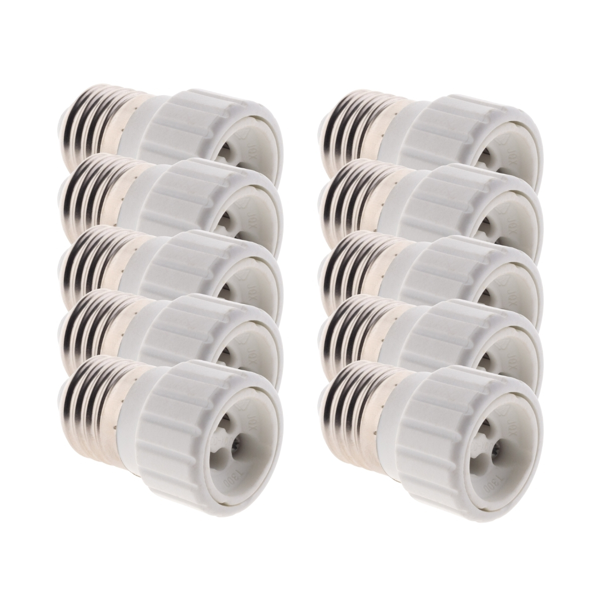 Lot de 10 - Adaptateur de douille E27 vers GU10 à visser - Compatible LED Blanc - Zenitech ...