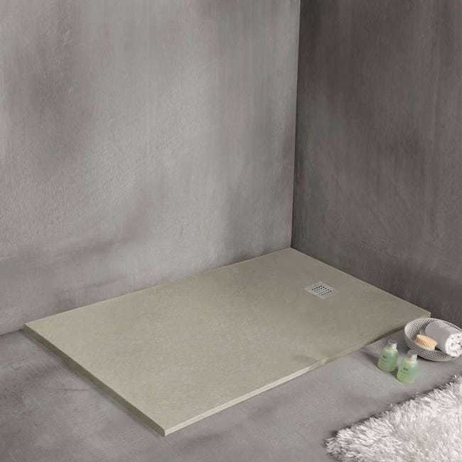 Receveur de douche STRATO extra plat, Beige - 160 x 100 cm - Résistant ... Receveur de douche STRATO extra plat, Beige - 160 x 100 cm - Résistant ...