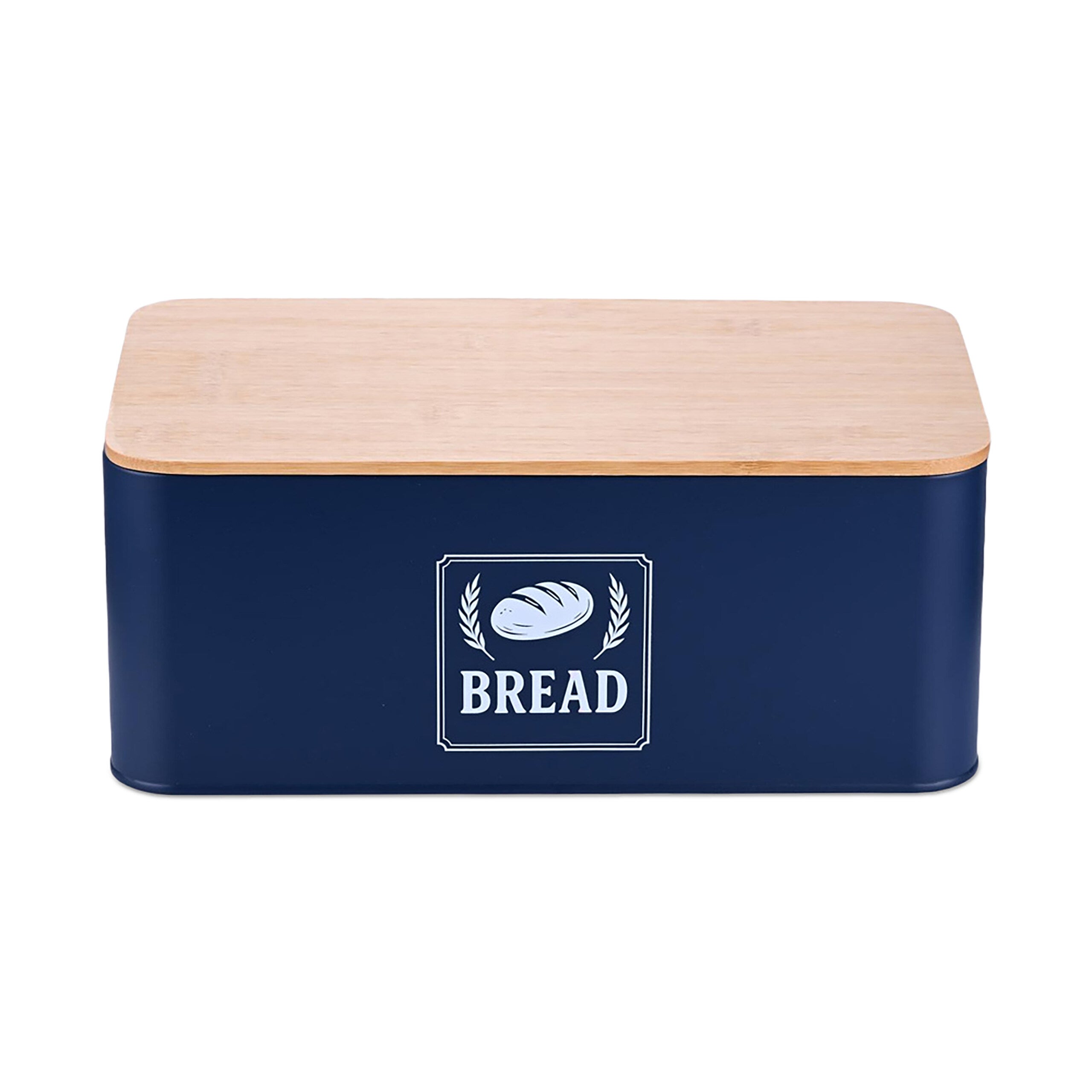 Panera, tapa de bambú, metal, HBT: 13,5 x 33 x 19 cm, caja retro para ...