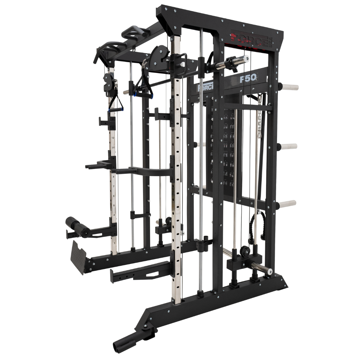 F50 V2 All-In-One Trainer - Multipower - Máquina Smith con Doble Polea + Rack | Leroy Merlin