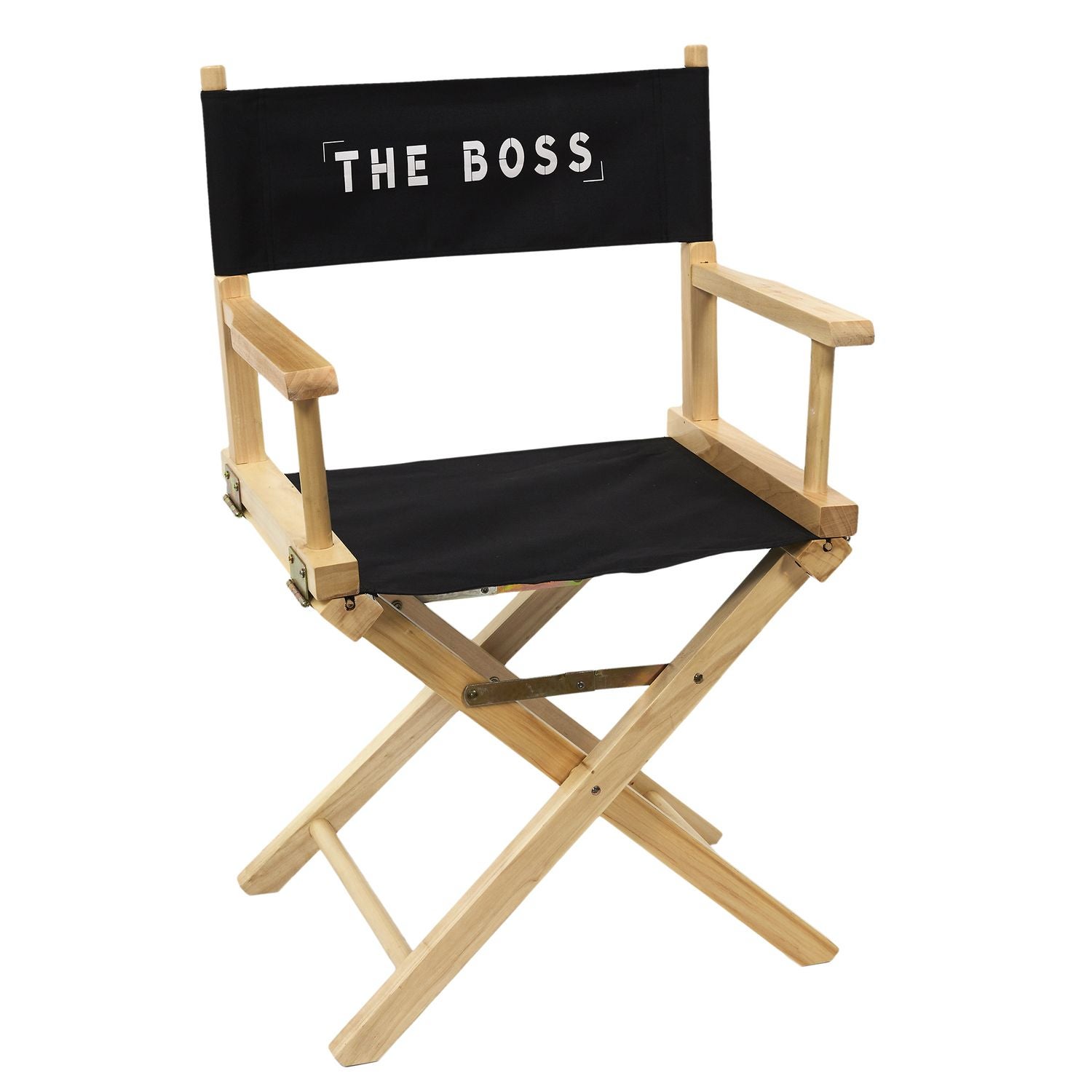 Chaise de cinéma pliante - The Boss - Bois et Noir | Leroy Merlin
