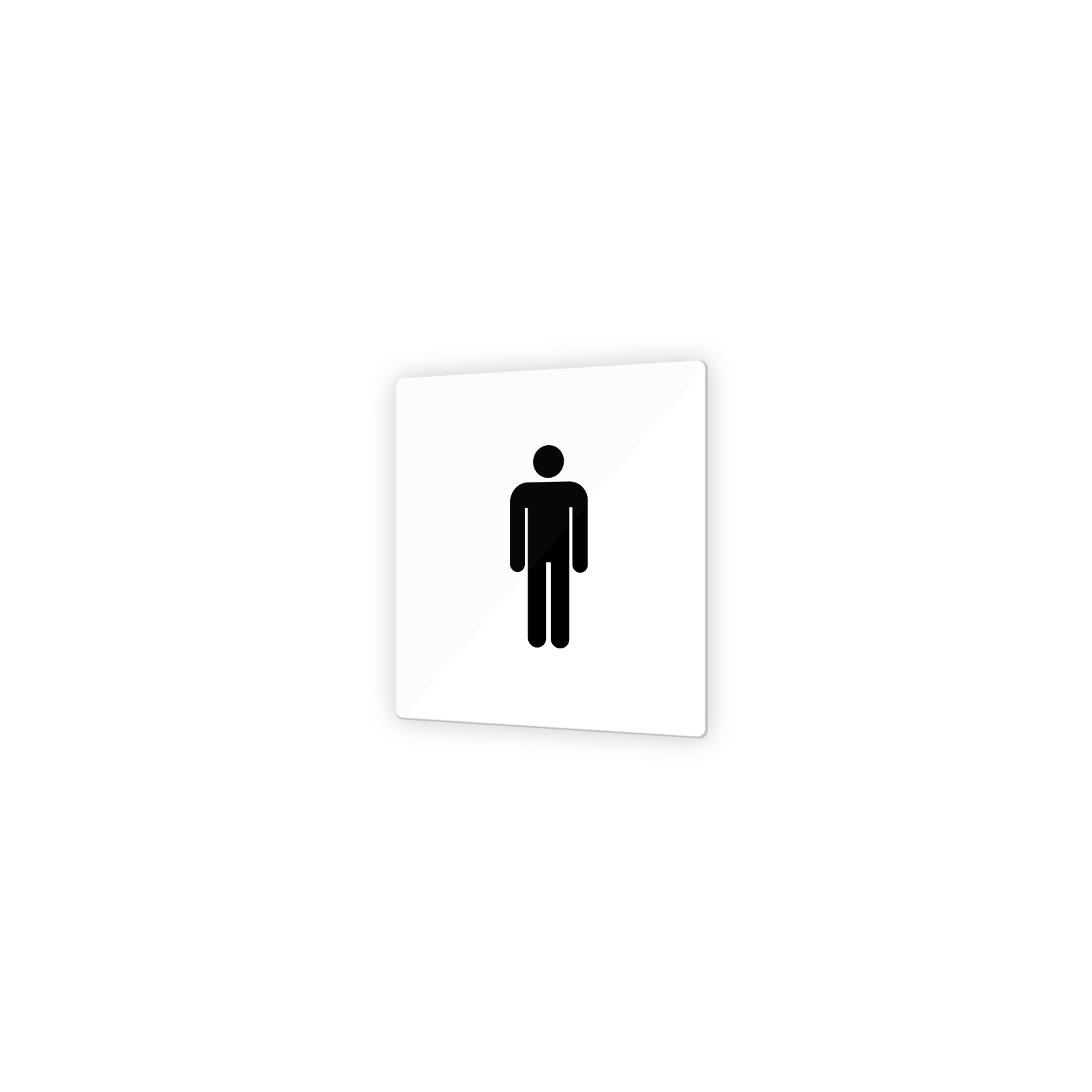 Pictogramme Toilettes Hommes - Panneau signalétique PMMA - Noir ...