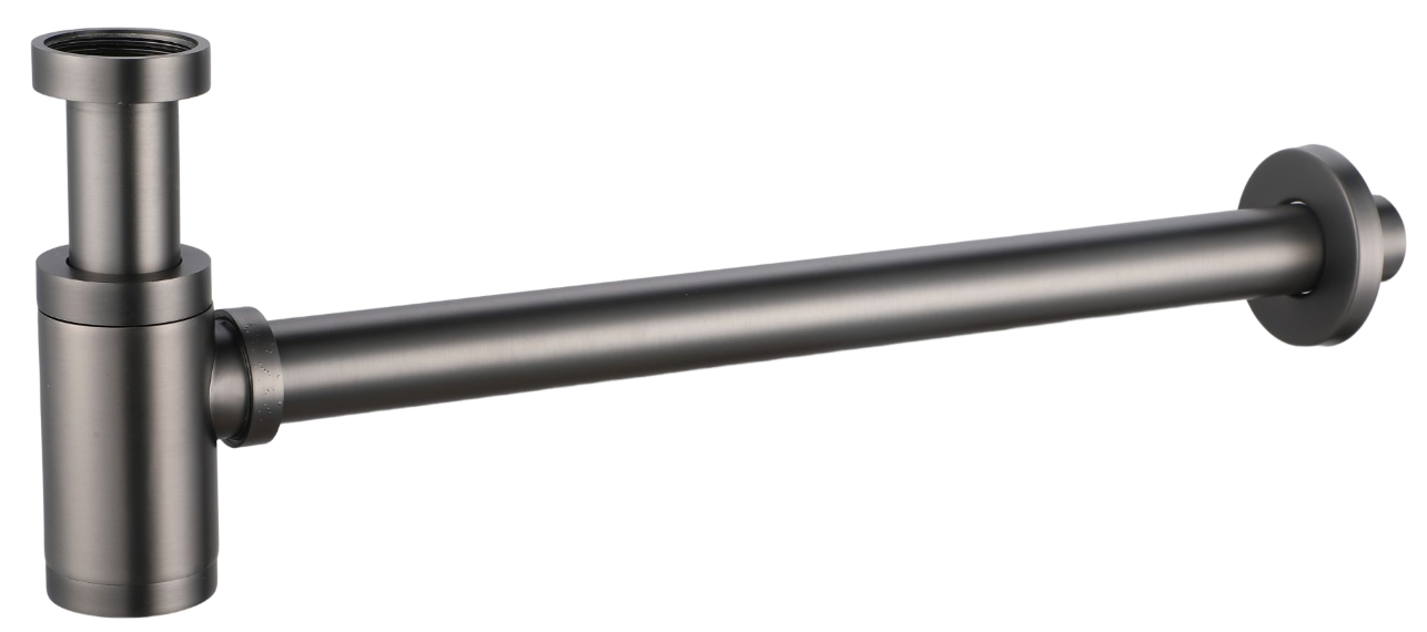 Siphon rond noir | Finition en métal noir gun [ IMEX® ] | Leroy Merlin