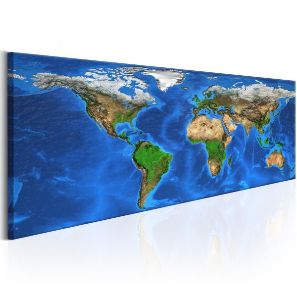 Tableau Cartes du monde Magnificent World 150x50 cm | Leroy Merlin