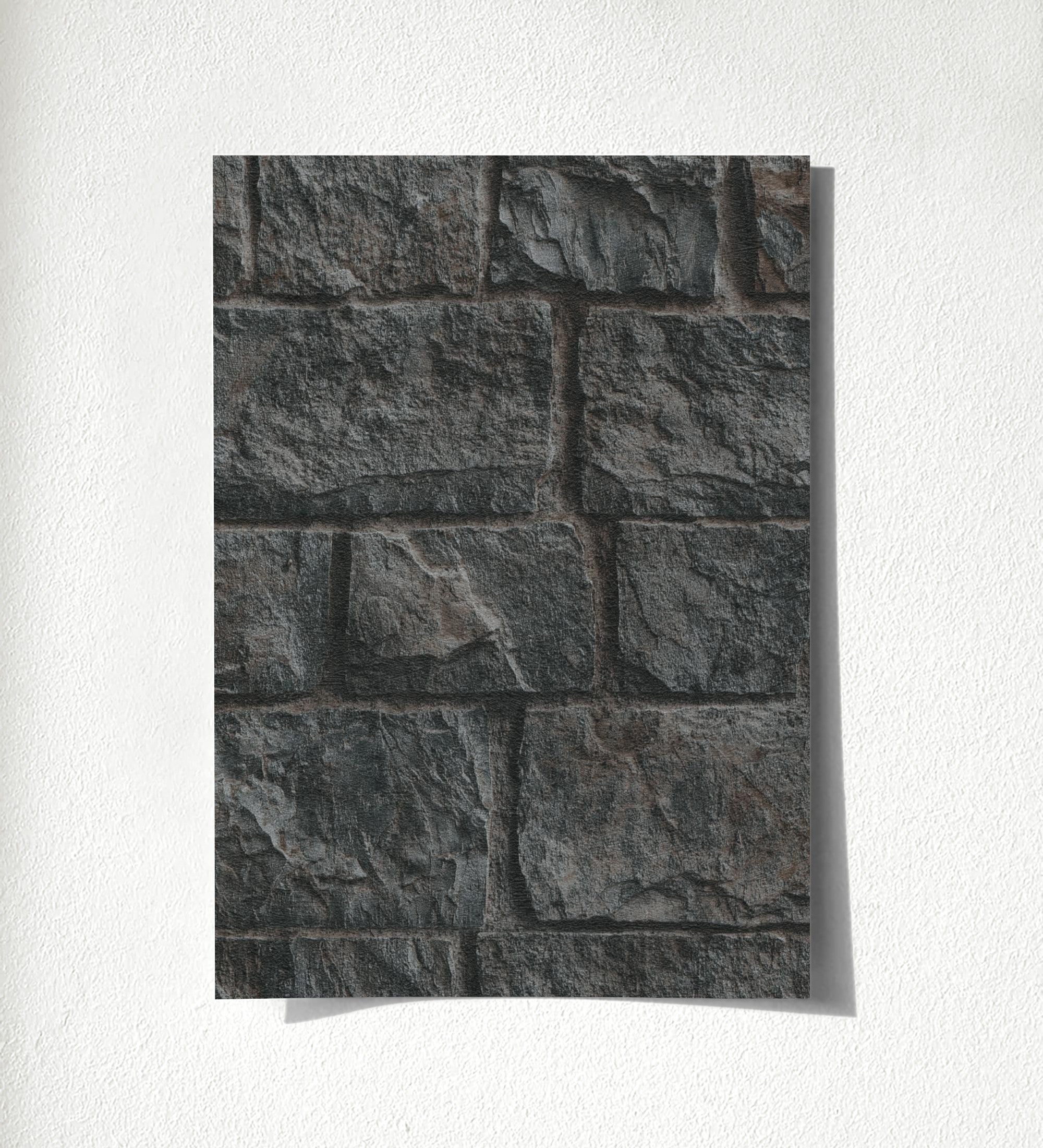 Échantillon DIN A4 de Papier peint vinyle lavable effet mur de briques ...