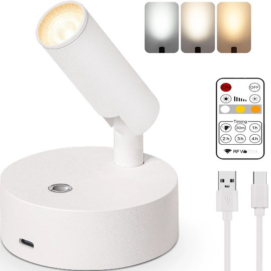 Applique LED sans fil avec télécommande, spot magnétique rechargeable ...