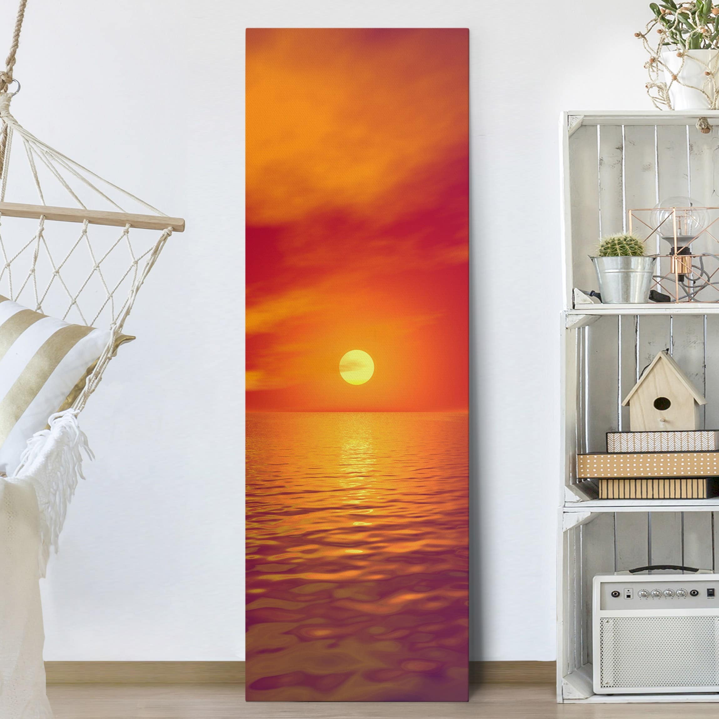 Impression sur toile tableau sur toile châssis rouge coucher de soleil ... Impression sur toile tableau sur toile châssis rouge coucher de soleil ...