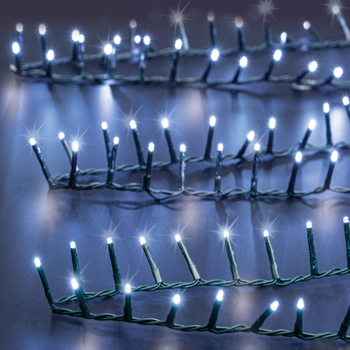 Stringa luminosa per esterni 1000 LED bianco freddo blu 25m | Leroy Merlin