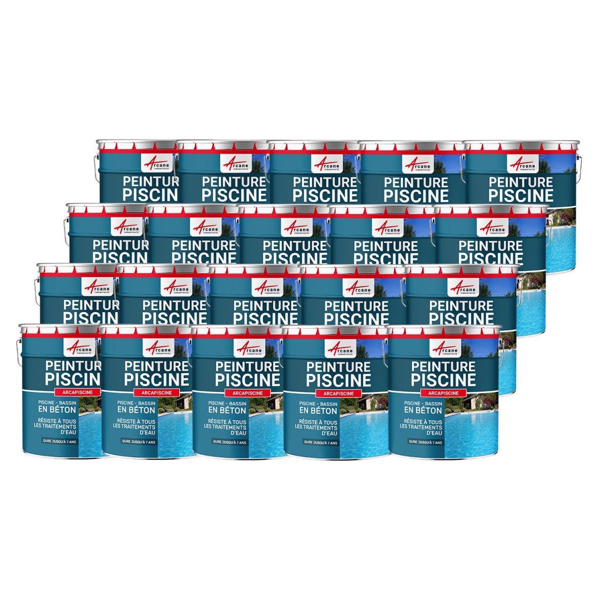Pintura para Piscina de Hormigón - ARCAPOOL - 20 x 10 L Gris Ratón ...