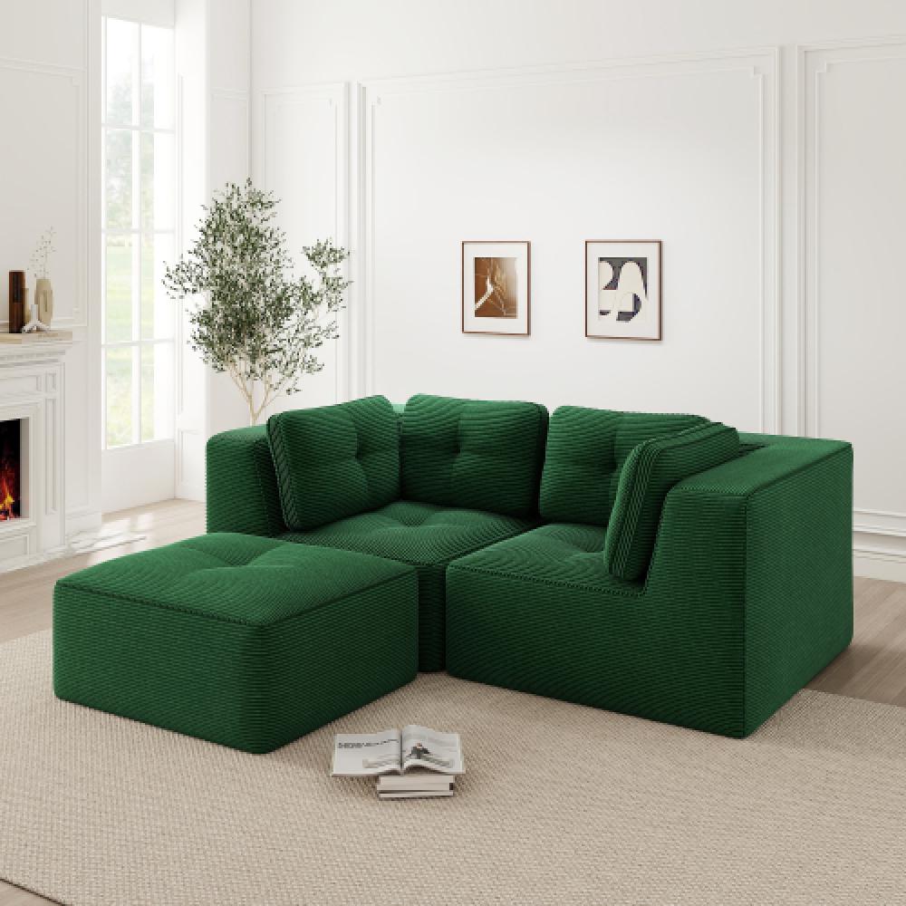 Canapé d’angle modulable et configurable, canapé 2 places sans cadre ...