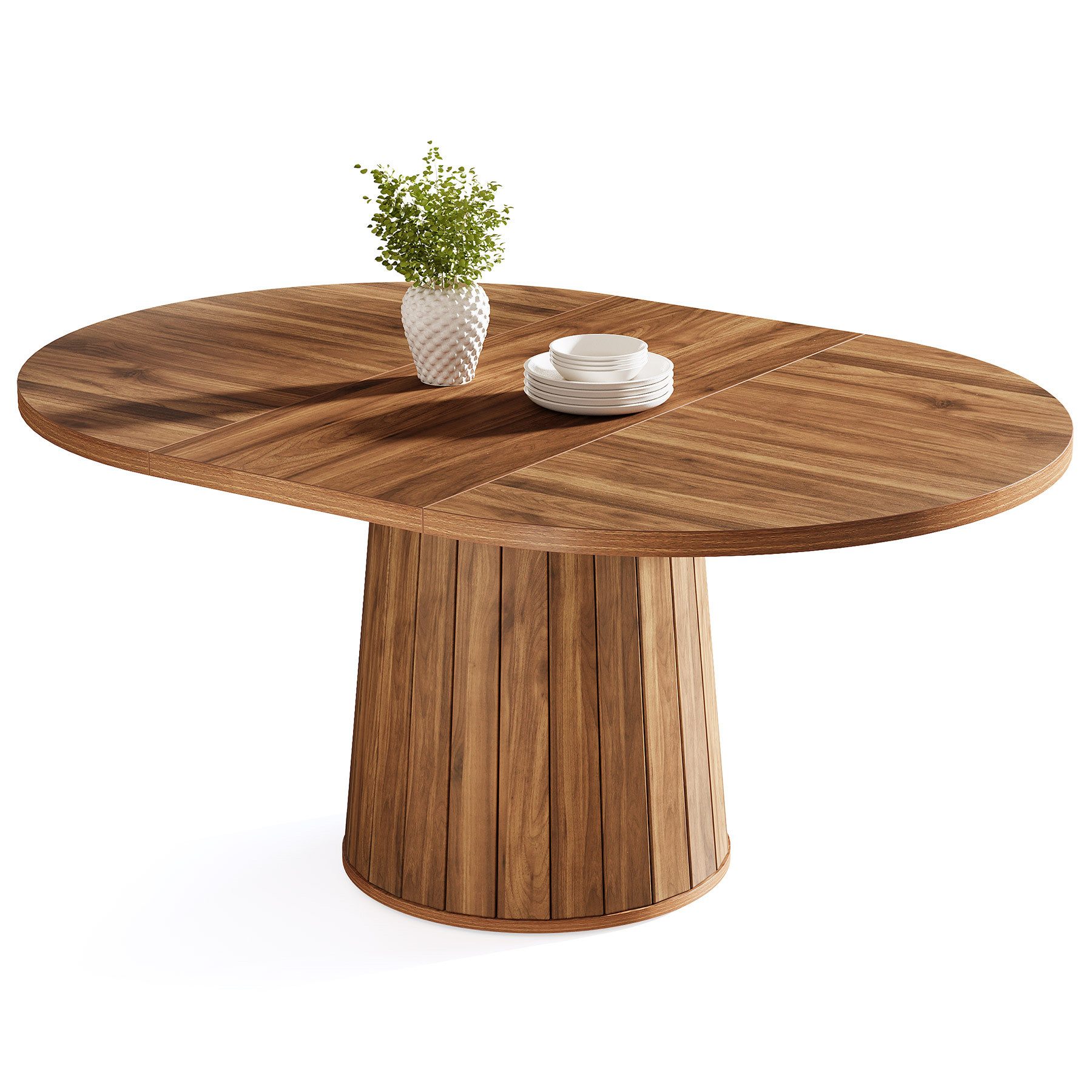 Tribesigns Table à manger ovale, 140 cm Table à manger pour 4-6 ...