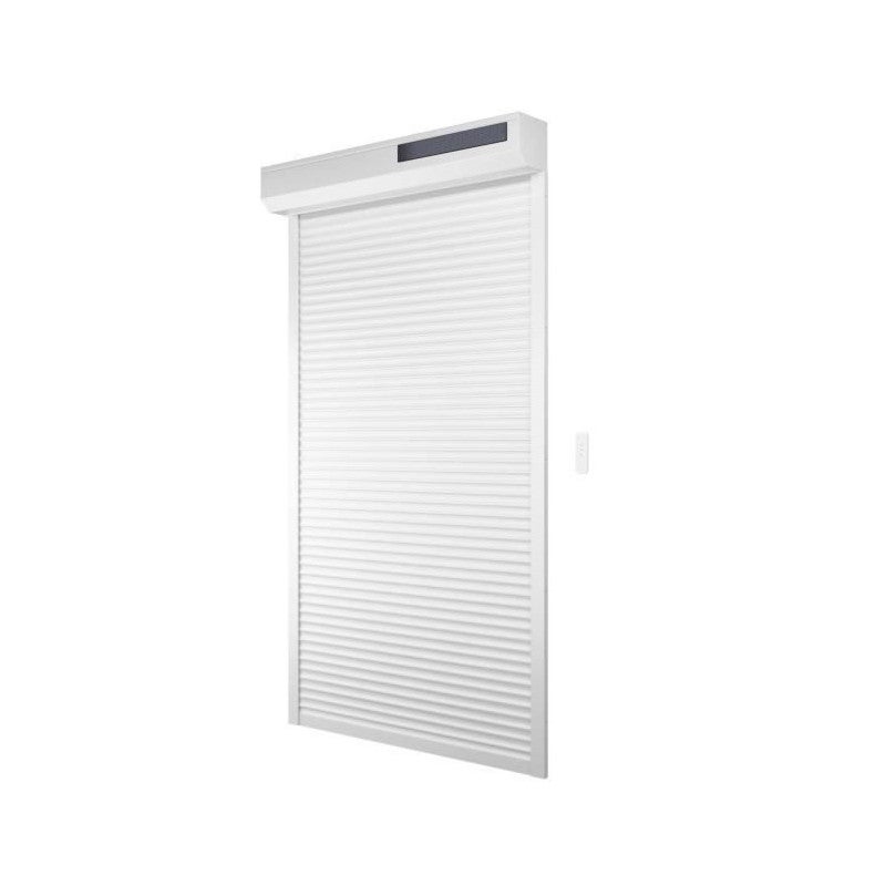 Volet roulant solaire H220 x L120 cm en PVC recoupable en largeur et ...