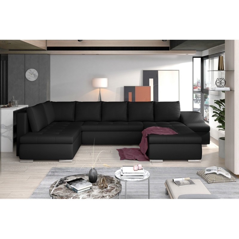 Canapé d'angle convertible panoramique Giovanni - angle canapé - Droit, couleur canapé - soft 11 ...