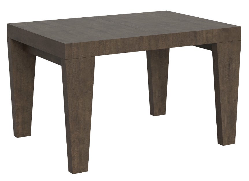 Mesa de comedor extensible de madera Kristo patas en V-Color Marrón ...