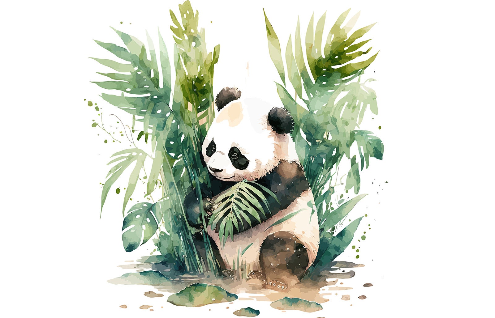 Papier peint panoramique Enfants - Panda 3617680691991 - Largeur 390 cm ...