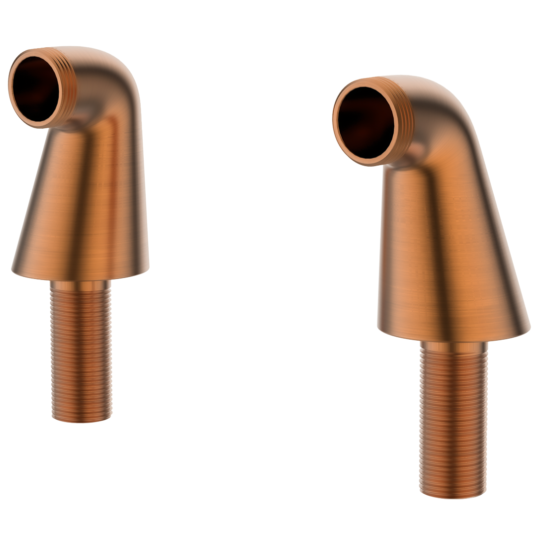 Colonnettes raccord bain-douche cuivre brossé | Bricoman