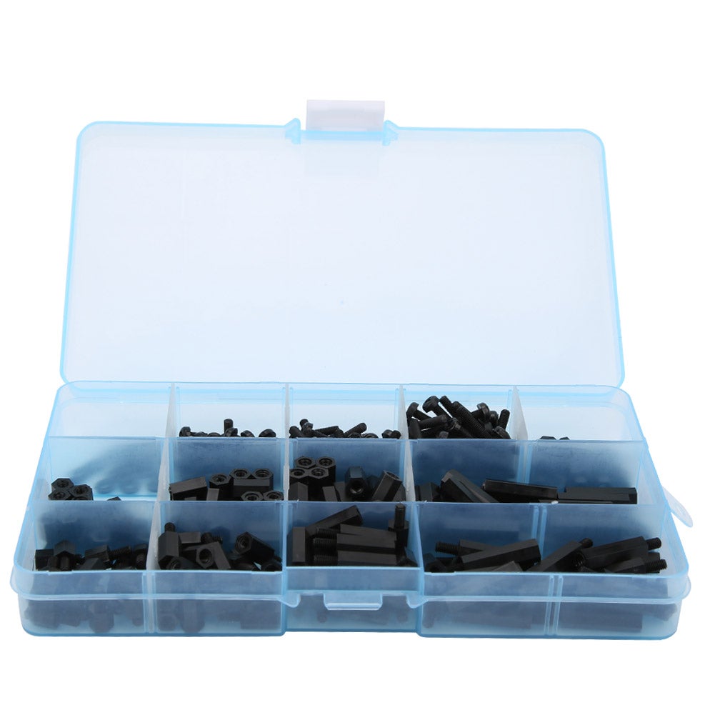 Kit d'assortiment d'écrous à vis en nylon M3, 310 pièces, mâle, femelle ...