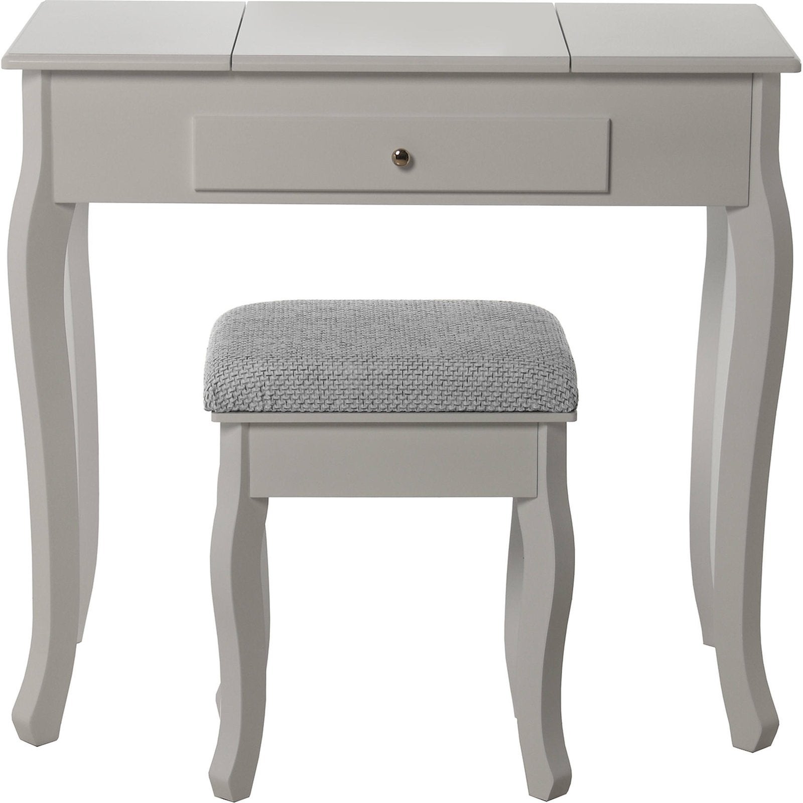 Console coiffeuse blanche chic avec miroir et assise 80 x 40 x 74 cm ...