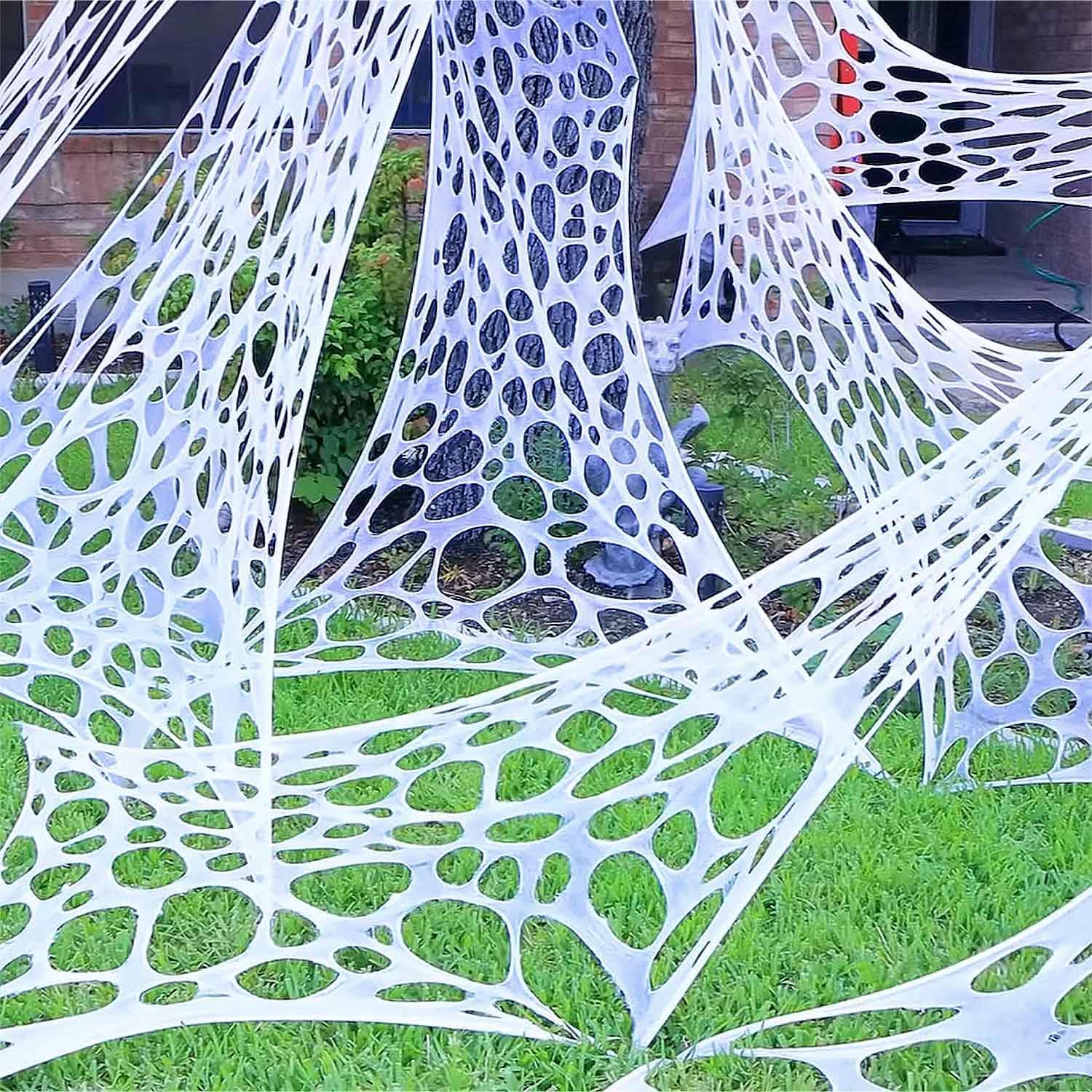 Gigante tela de araña duradera, decoración de Halloween al aire libre ...