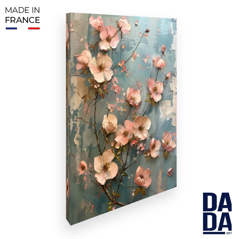 Toile murale Fleurs printanières pastel / 50x70cm / Fabriqué en France ...