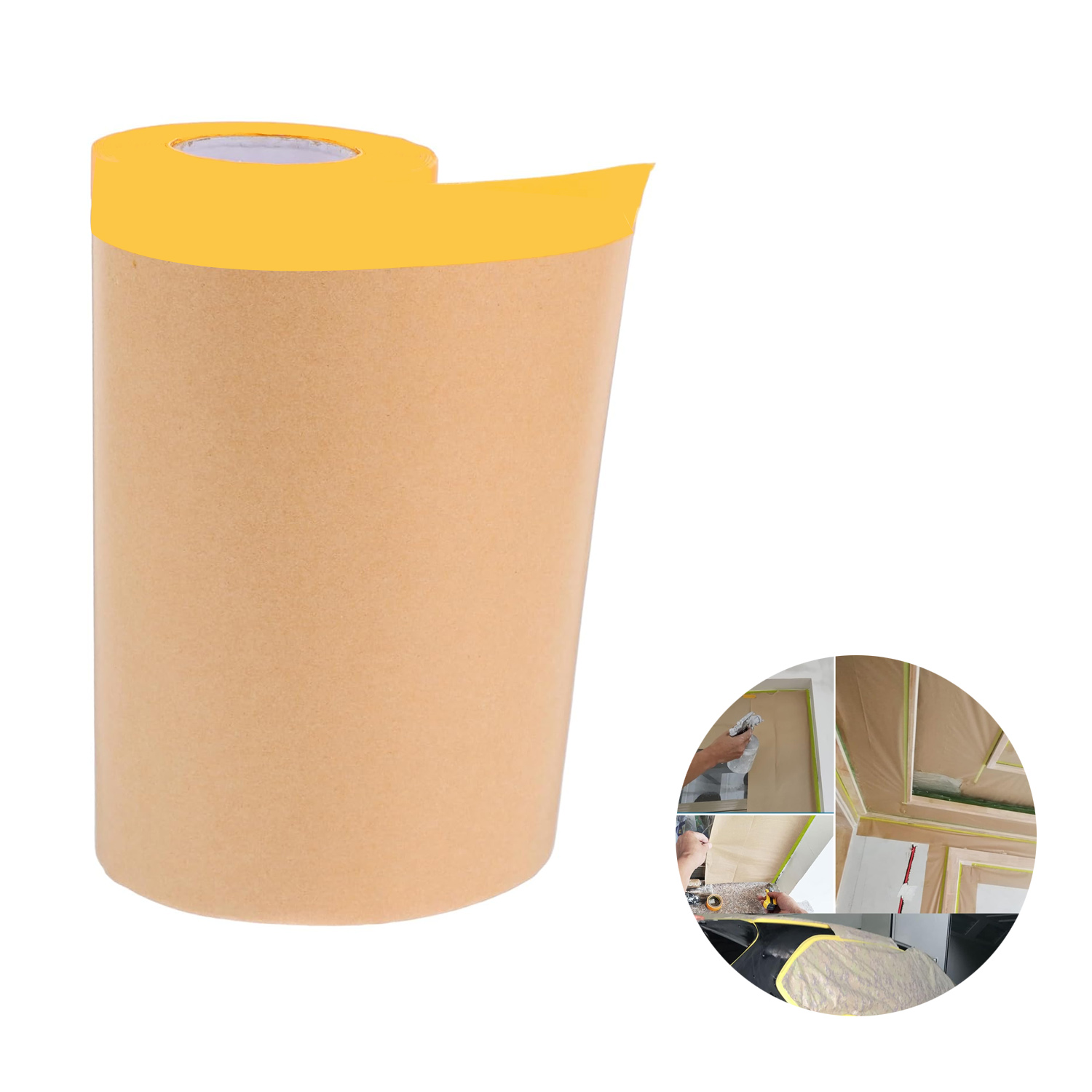 3 rollos de papel protector 0,3×15 precortado con cinta adhesiva, ideal ...