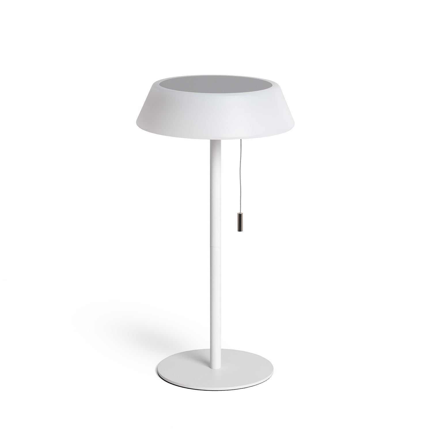 Ledkia Lámpara de Mesa Solar Exterior LED 1.2W Metal Aldana Blanco | Leroy Merlin