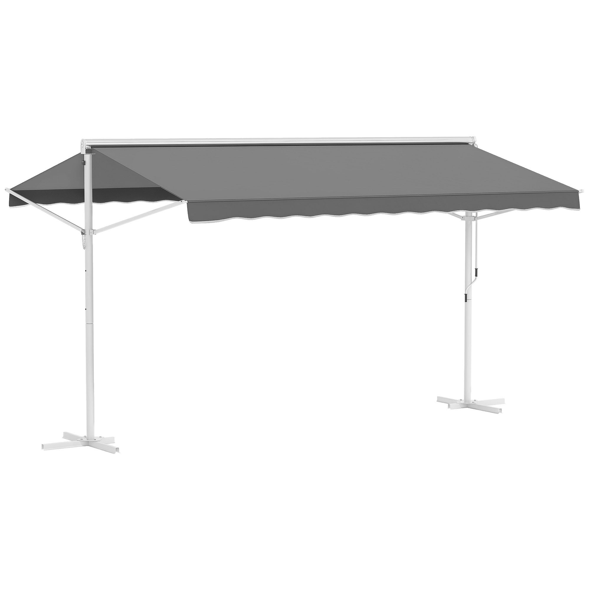 Store extérieur Brandmarkise 4,5 x 3,4 m avec bras articulé et ...
