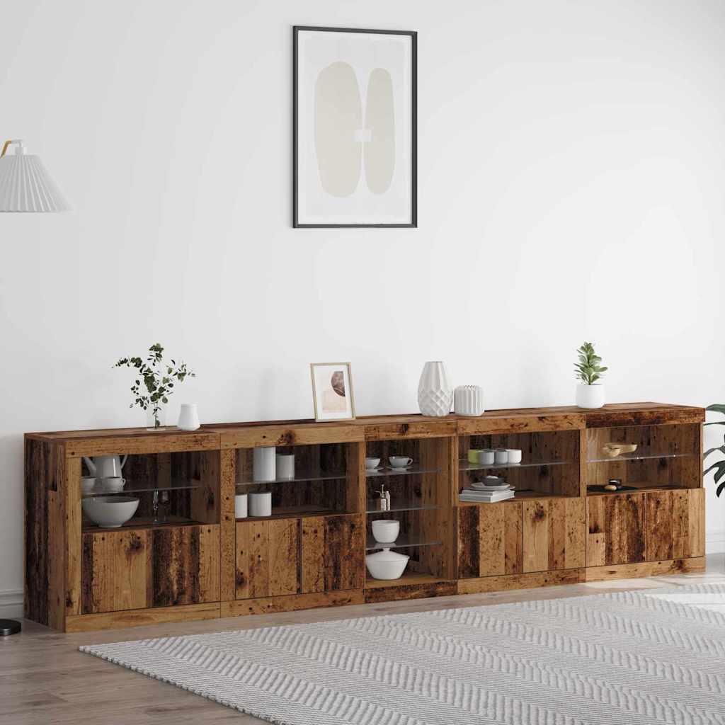 Buffet Bois ancien 283 x 37 x 67 cm Bois d'ingénierie | Leroy Merlin