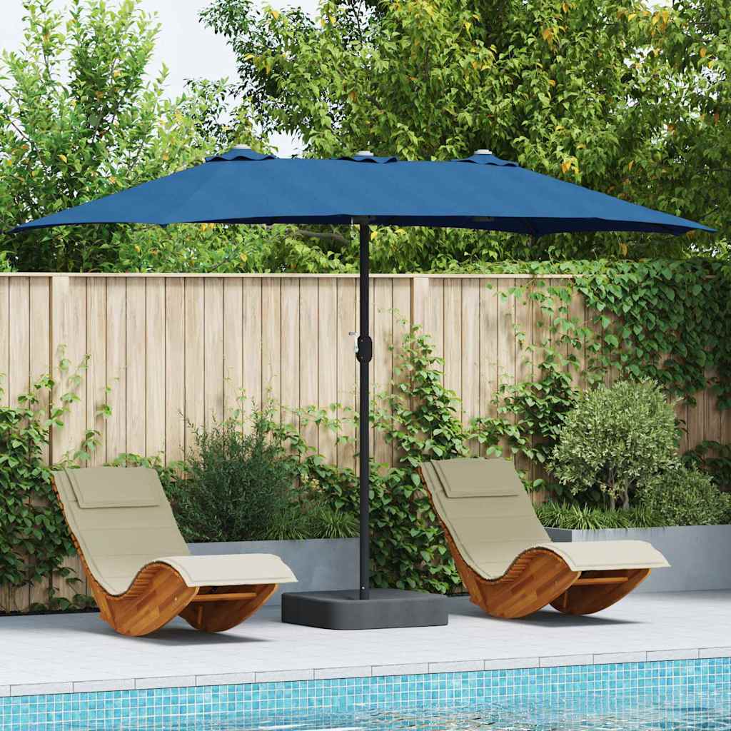 Sombrilla de jardín Azul azur 385 x 209 x 244 cm | Leroy Merlin