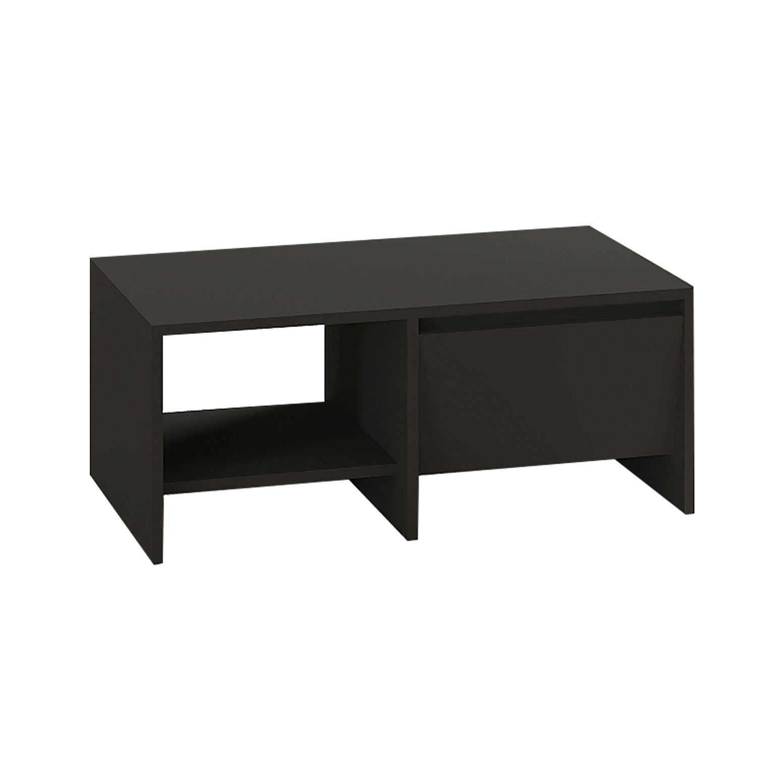 Mesa baja de madera "Laris" - 90 x 45 x 35 cm - Gris antracita | Leroy ...