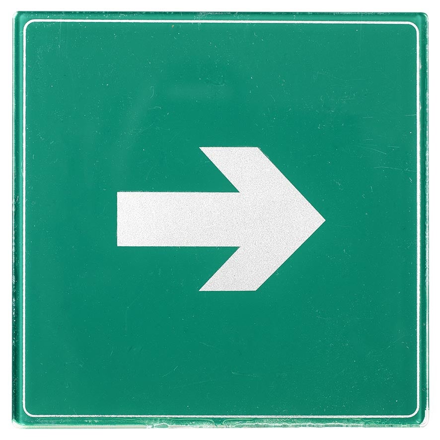 Plaque de porte Flèche (droite ou gauche) - couleur 90x90mm - 4033860 ...