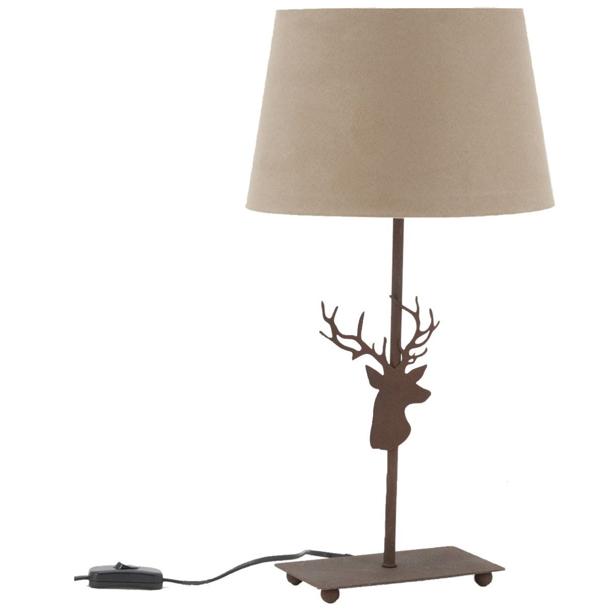 Lampe en métal décor tête de cerf Aubry Gaspard | Leroy Merlin