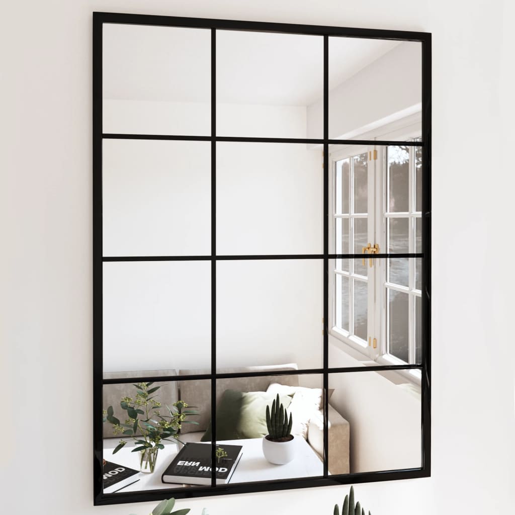 The Living Store - Miroir mural noir 80x60 cm métal | Leroy Merlin