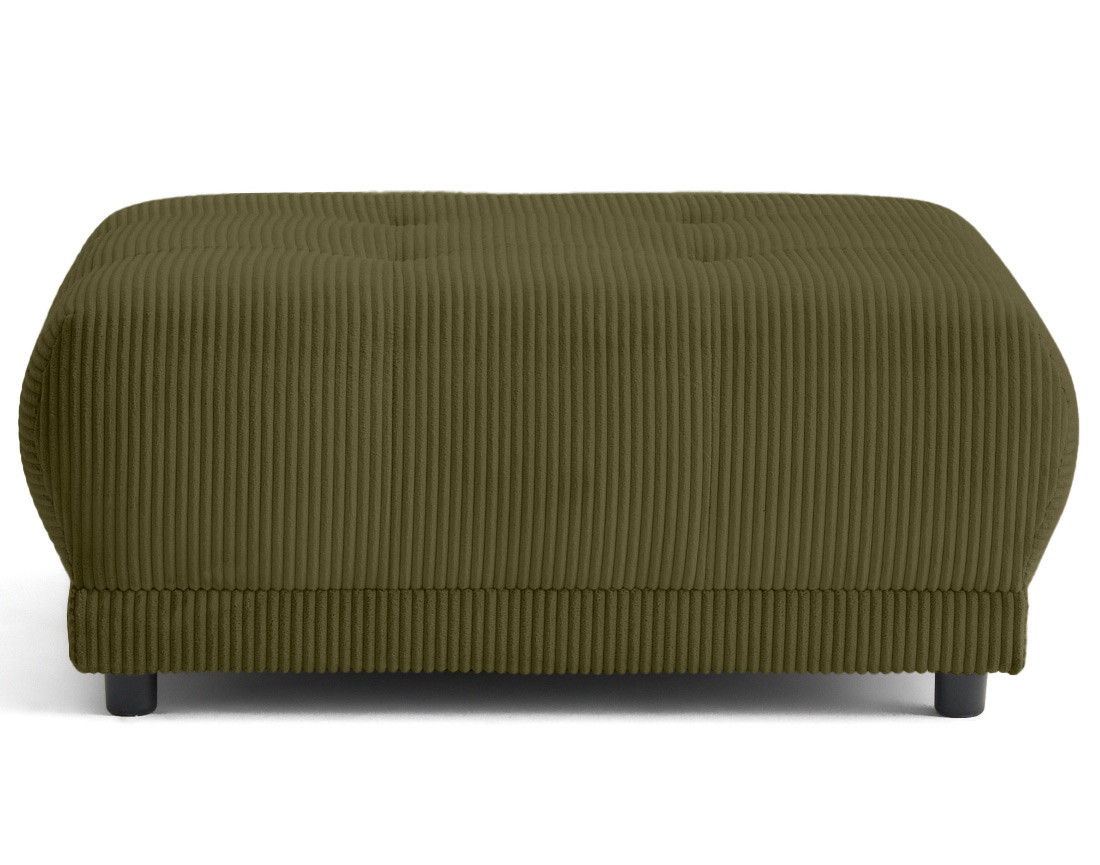 Pouf en velours côtelé 95*95*39 cm vert kaki - AMADORA - Best Mobilier ...