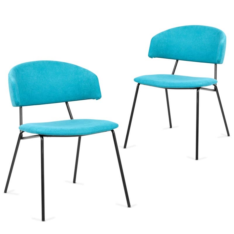Mc Haus - Shira Turquoise Pack 2 Chaises Salle a manger Bureau Chambre ...